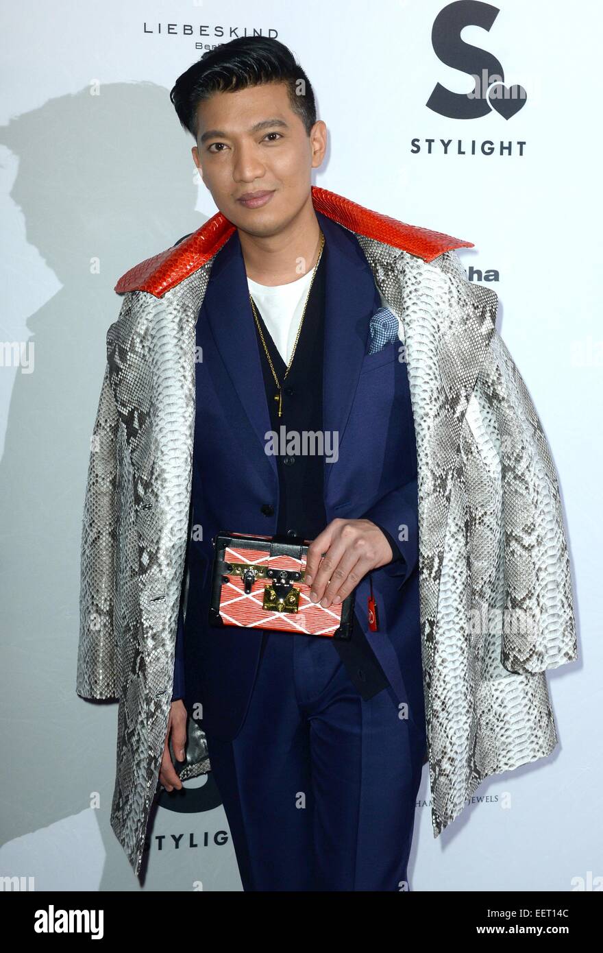 Berlin, Germany. 20th Jan, 2015. Blogger Bryanboy arrives for the ...