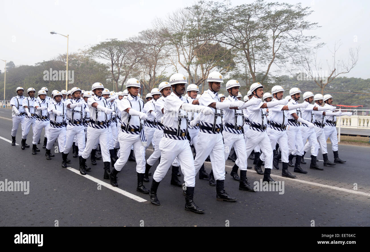 Indian Army, Air Force, Navy and others people during a dress rehearsal ...