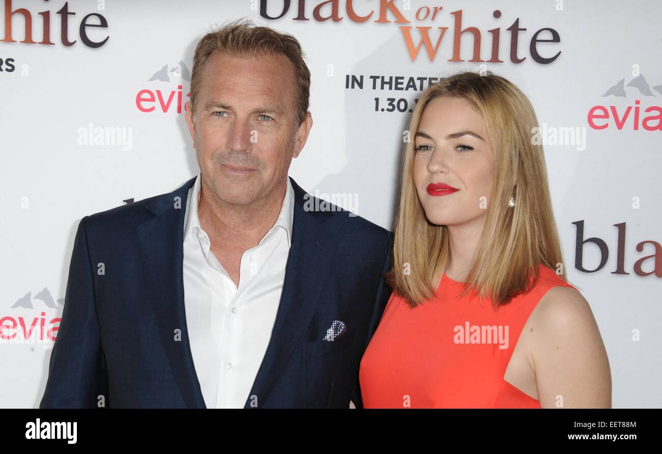Los Angeles, CA, USA. 20th Jan, 2015. Kevin Costner, Lily Costner at ...