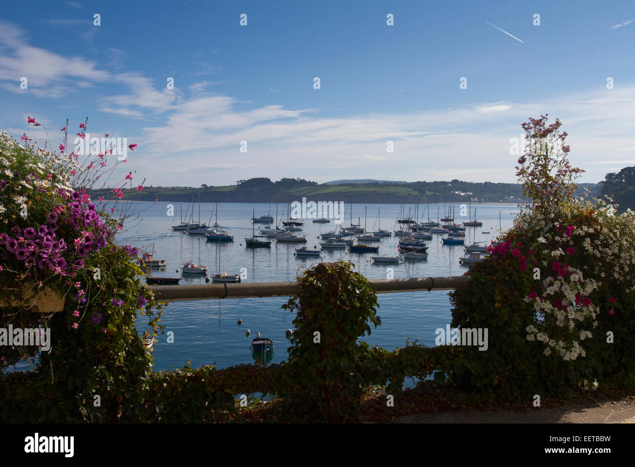 Sailing boats in the harbour in Douarnenez, Finistère, Brittany with ...