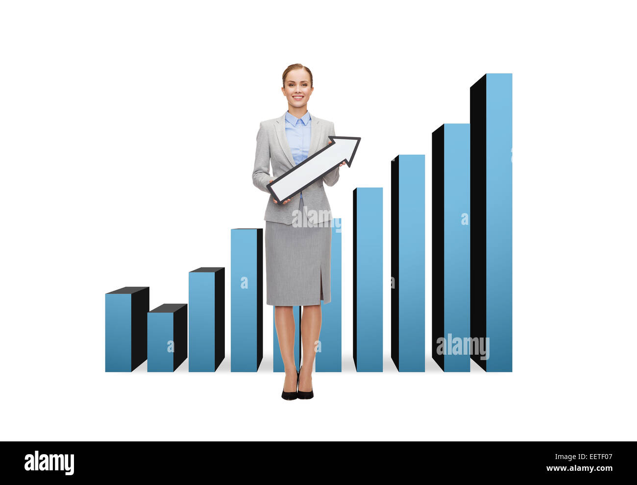 smiling businesswoman with direction arrow sign Stock Photo - Alamy smiling businesswoman with direction arrow sign Stock Photo - Alamy