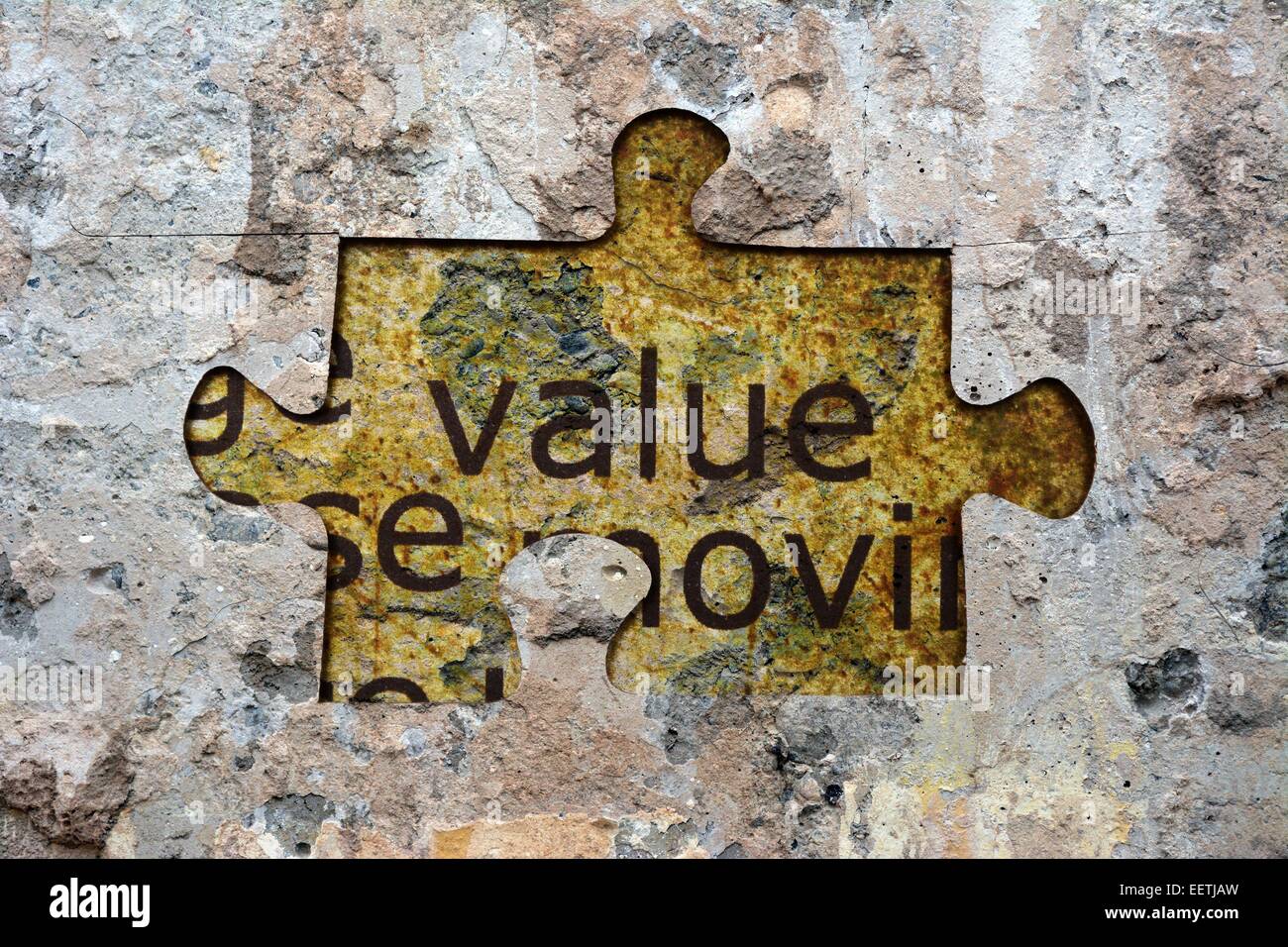 Value puzzle concept Stock Photo - Alamy