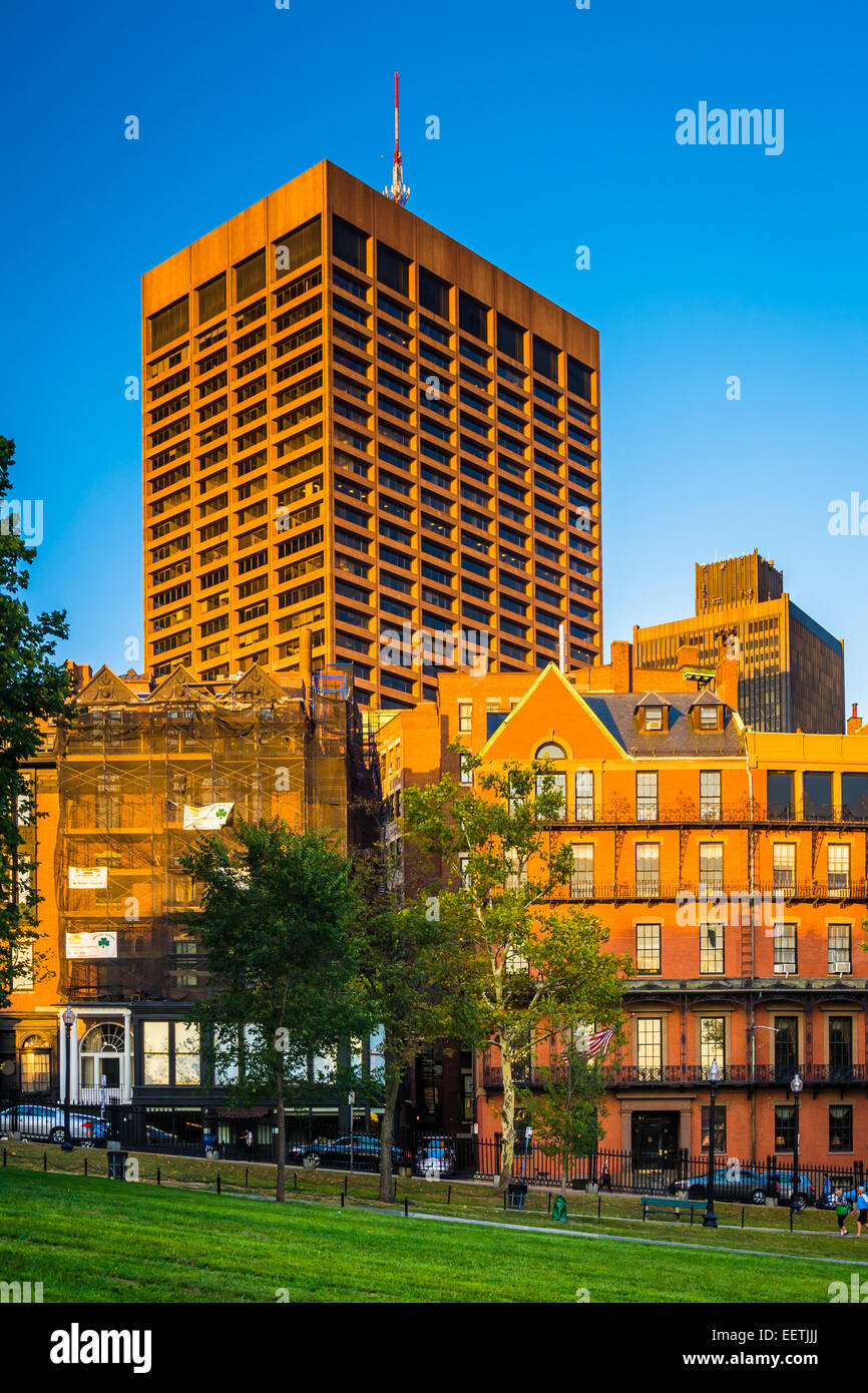 Buildings on Park Street seen from the Common in Boston, Massachusetts ...