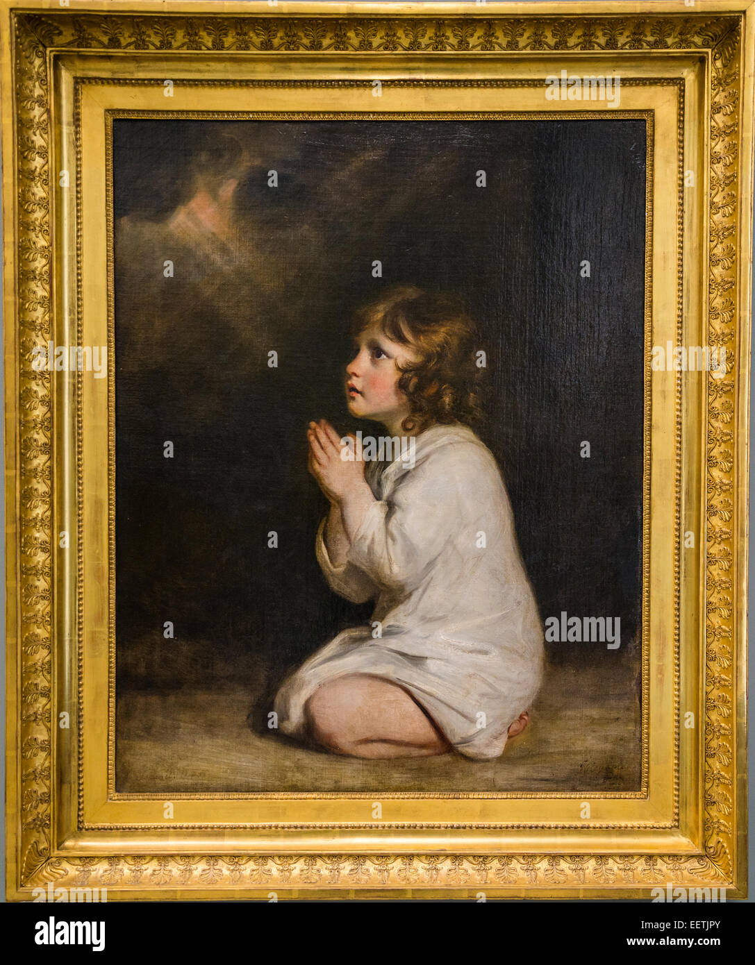 Joshua Reynolds painting 'Little Samuel preying', oil on canvas, 1777 ...