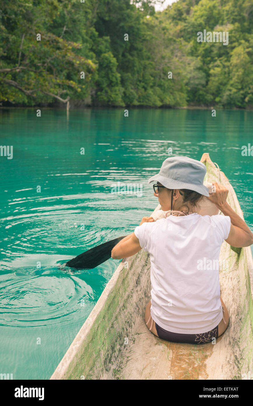 Traditional canoe floating on hi-res stock photography and images - Alamy