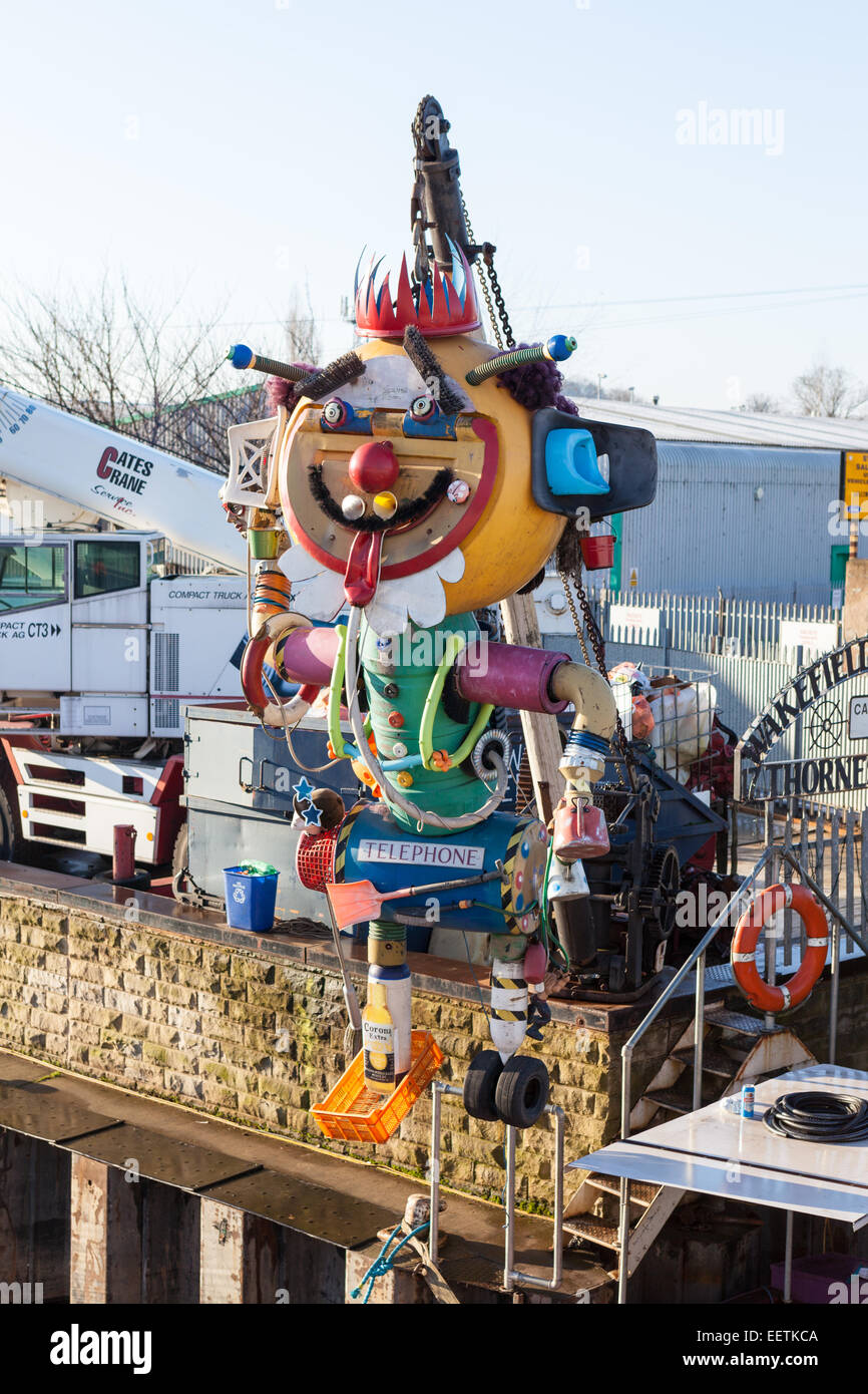Sculpture made out of junk at the boat yard outside The Hepworth ...
