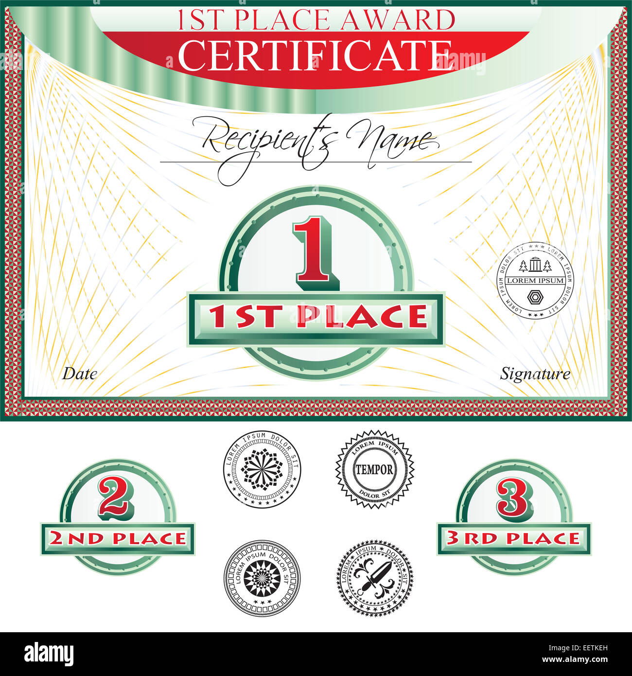 Certificate Template 1st 2nd 3rd