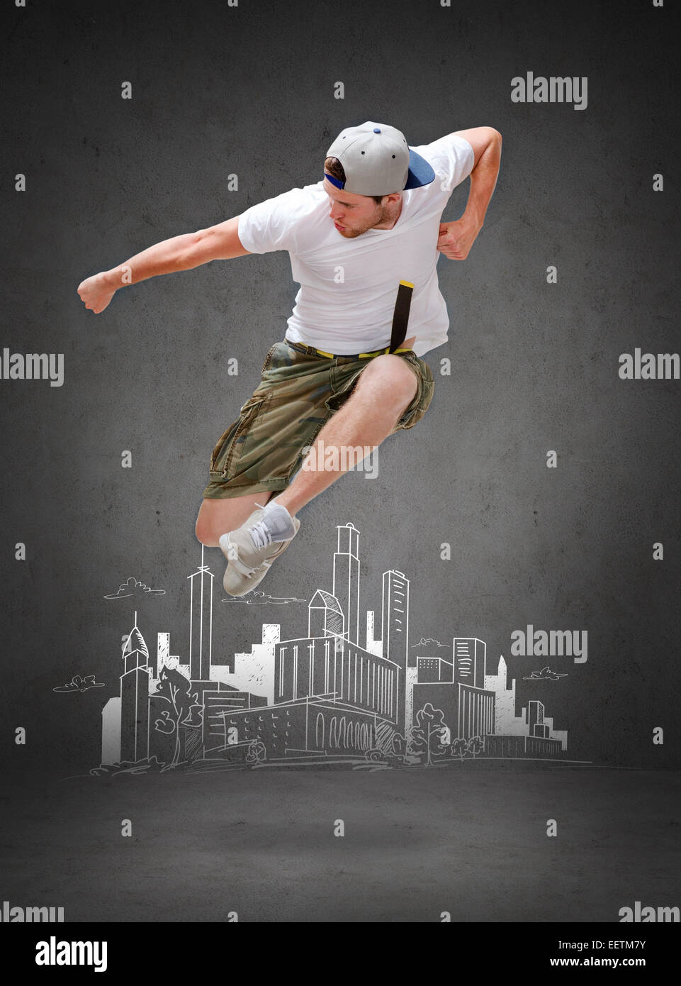 male dancer jumping in the air Stock Photo - Alamy