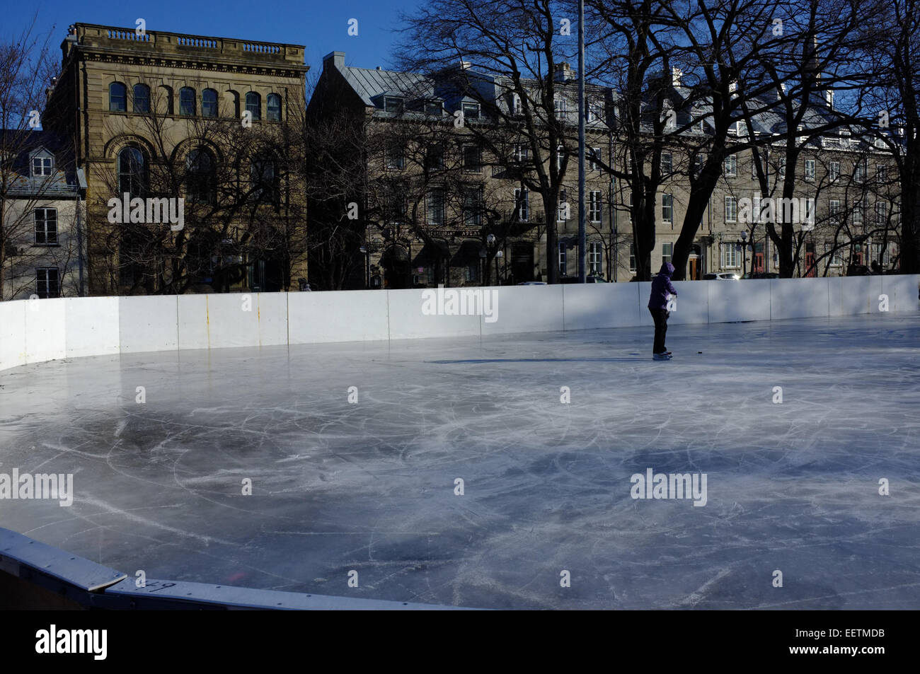 An outdoor skating rink in Quebec City, Canada Stock Photo - Alamy