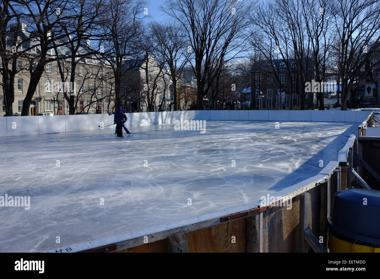 An outdoor skating rink in Quebec City, Canada Stock Photo - Alamy