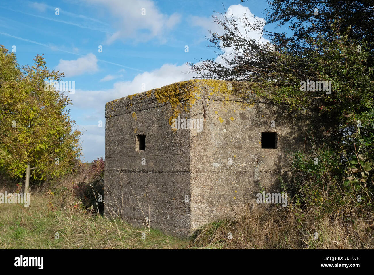 A second world war Pillbox at RAF Wellingore, Lincolnshire, England ...