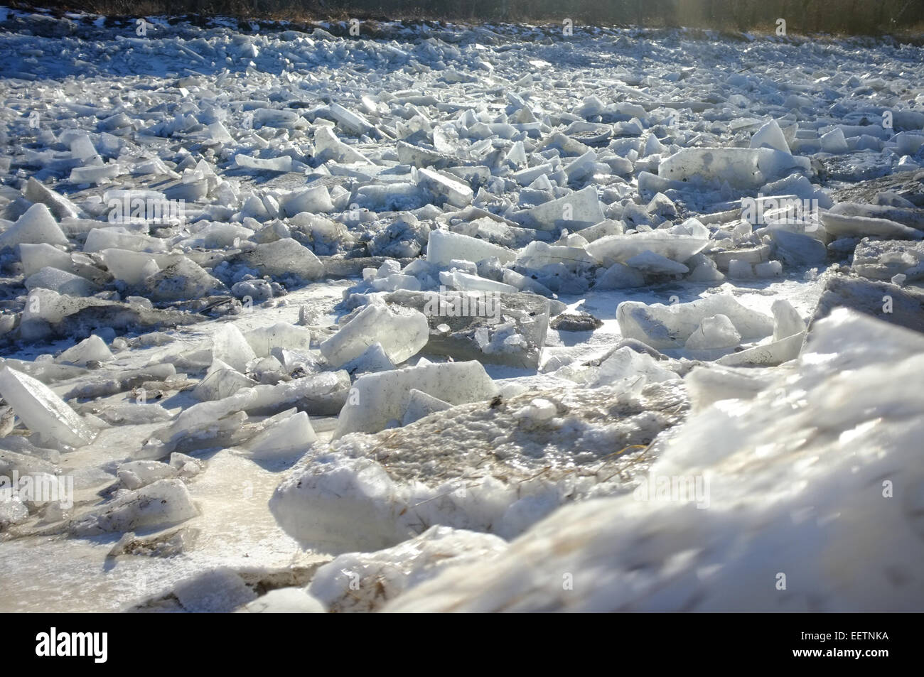 The Palmer River frozen over in Quebec, Canada Stock Photo - Alamy