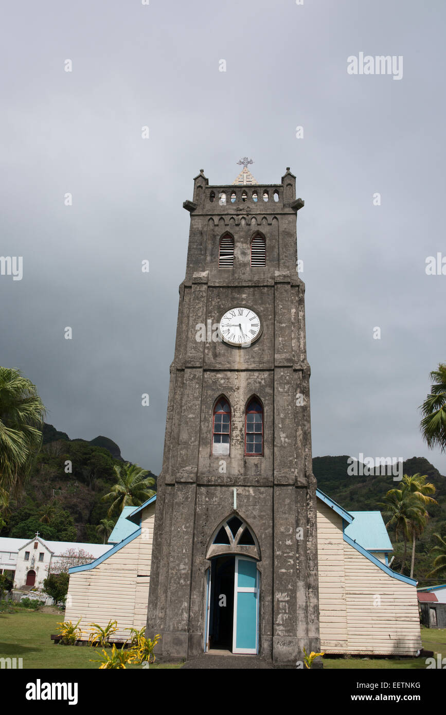 Fiji, Island of Ovalua, town of Levuka. First Colonial settlement and ...