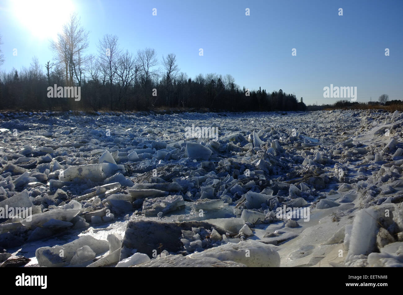 The Palmer River frozen over in Quebec, Canada Stock Photo - Alamy