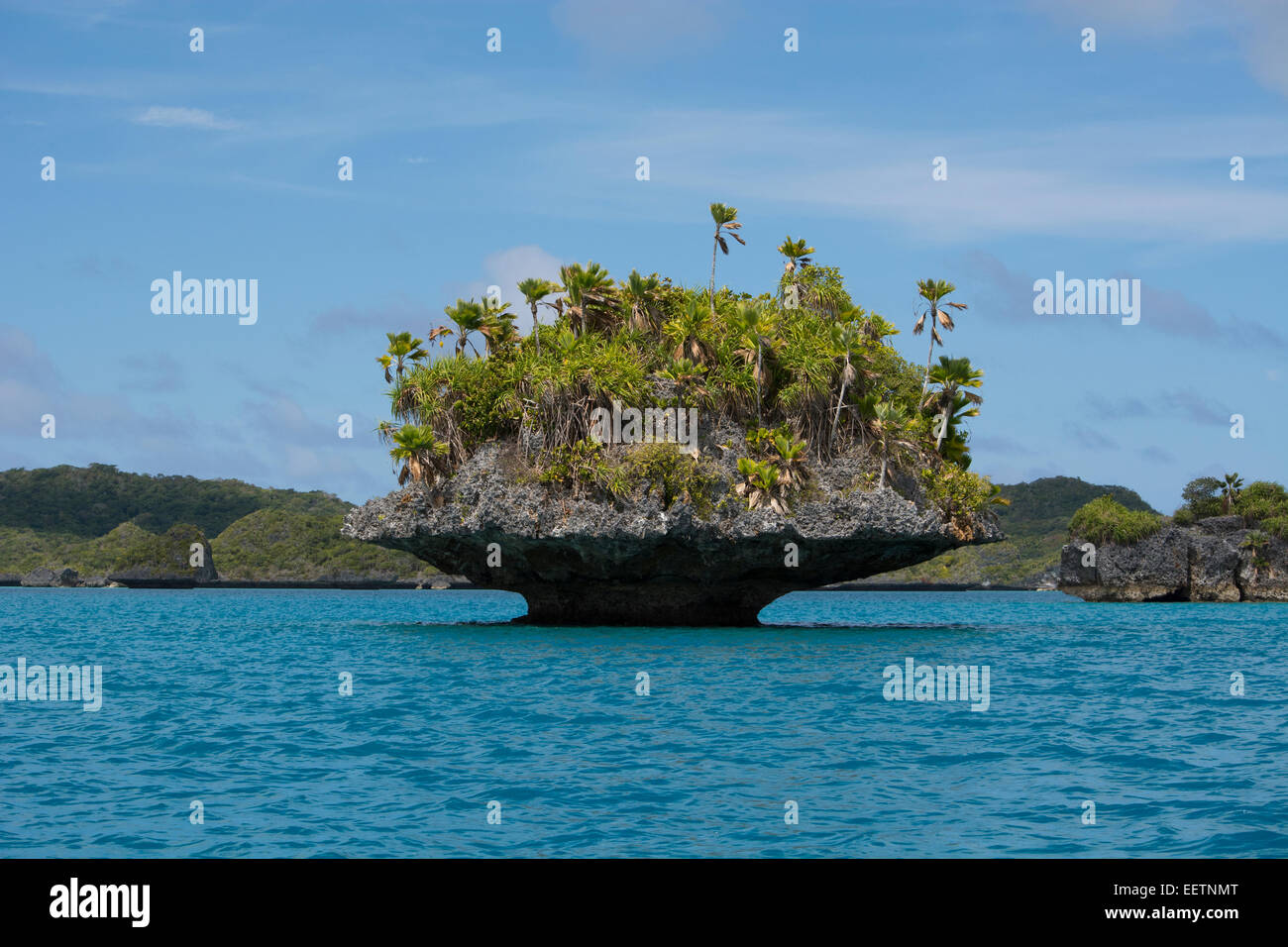 Fiji, Southern Lau Group, Island of Fulanga. Scenic lagoon located ...