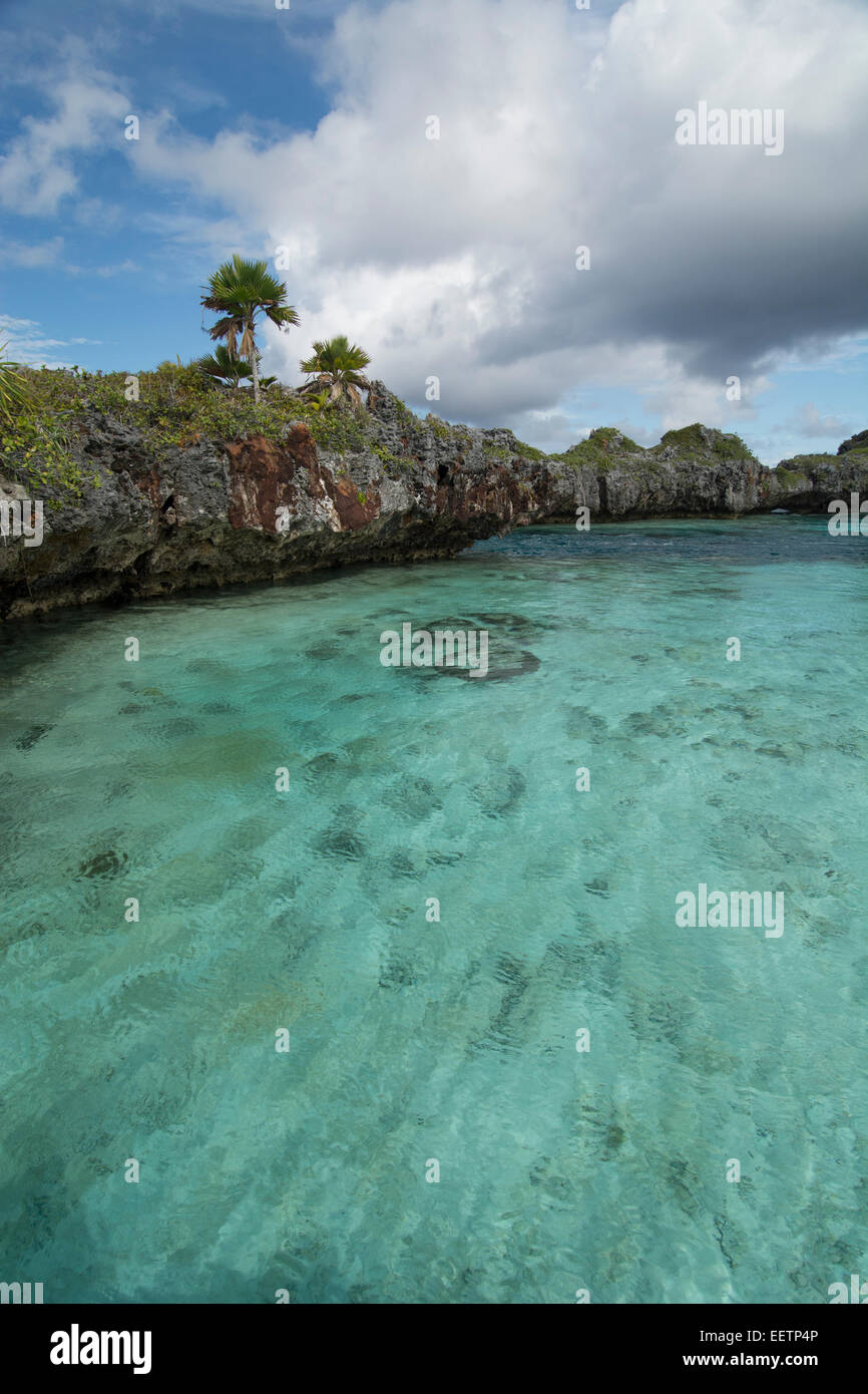 Fiji, Southern Lau Group, Island of Fulanga. Scenic lagoon located ...