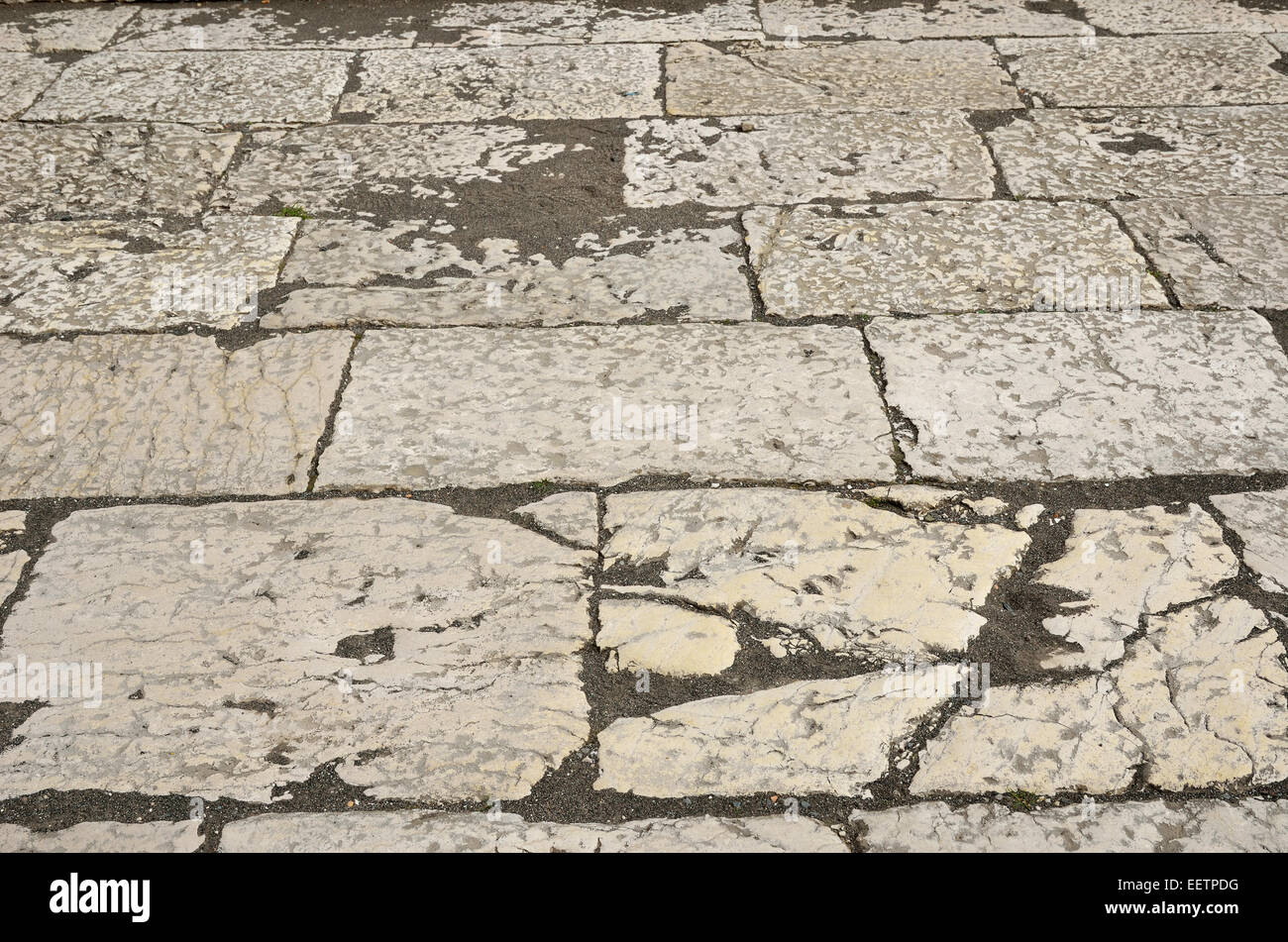 Ancient flagstones of the Roman paving Stock Photo - Alamy
