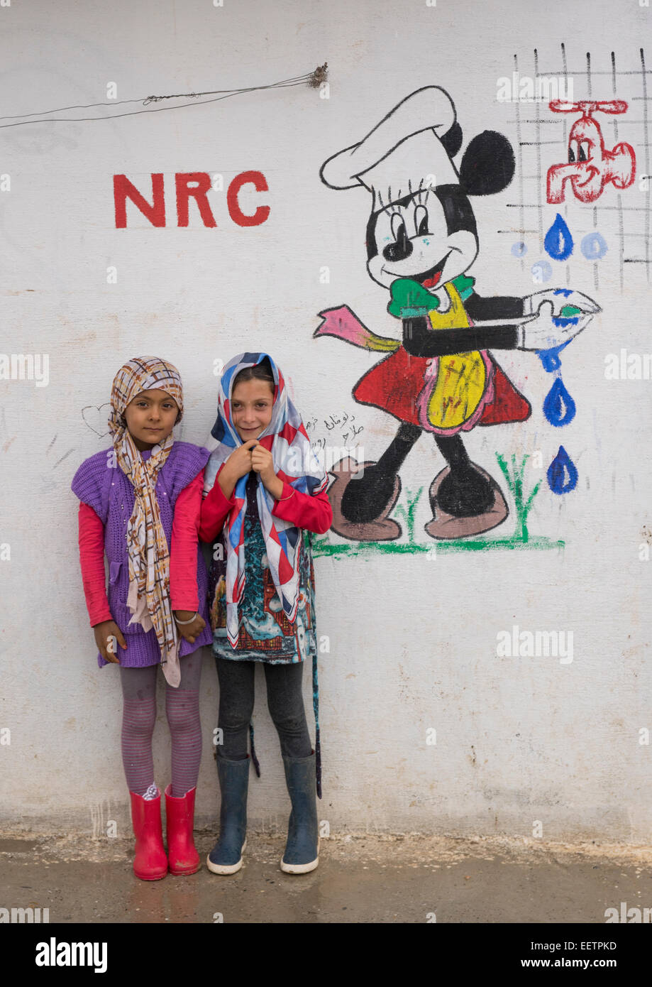 Children In Domiz Syrian Refugee Camp, Erbil, Kurdistan, Iraq Stock ...