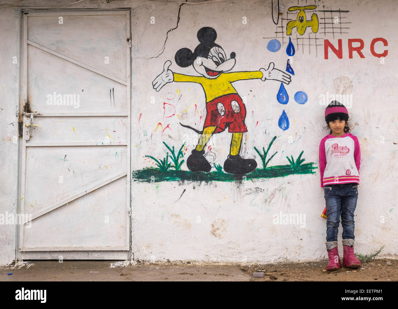 Child In Domiz Syrian Refugee Camp, Erbil, Kurdistan, Iraq Stock Photo ...