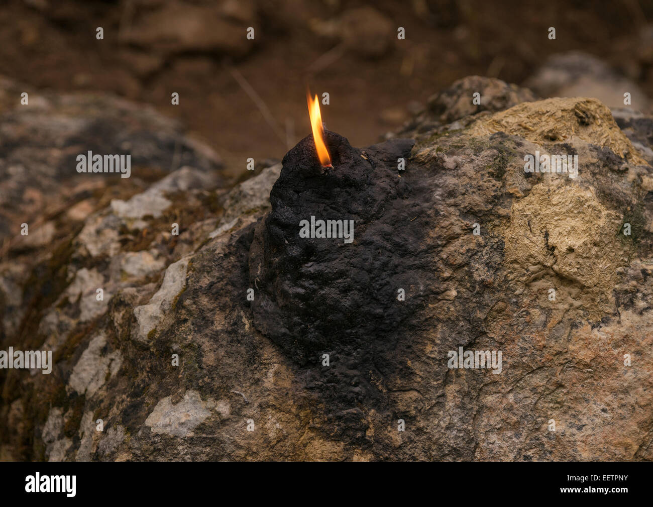 Sacred Fire In The Streets, In Lalesh Temple, Kurdistan, Iraq Stock ...