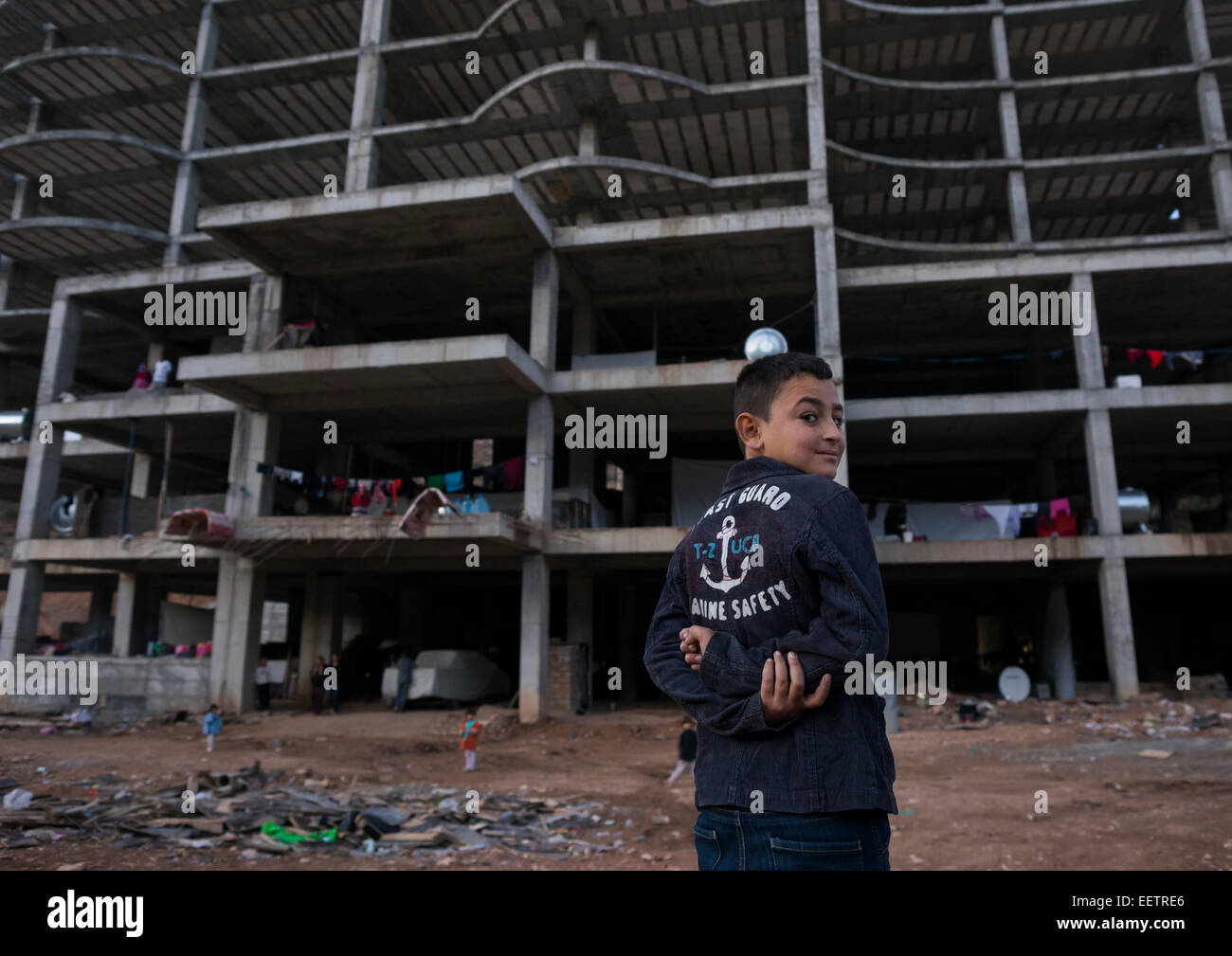 Yazidi Refugees From Sinjar Living In An Under Construction Building ...