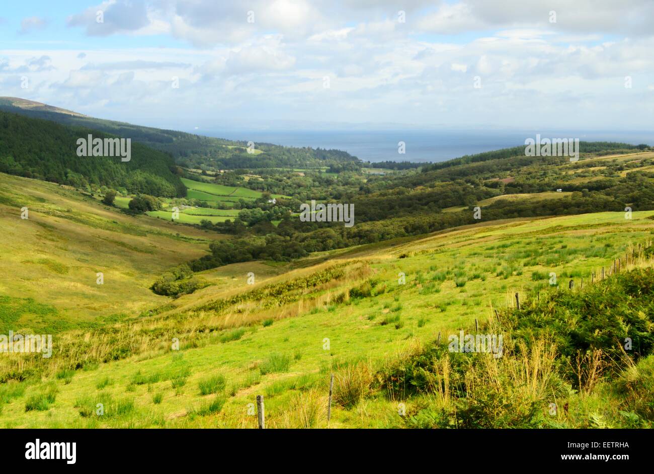 View from the String Road above Brodick on Arran, Scotland Stock Photo ...