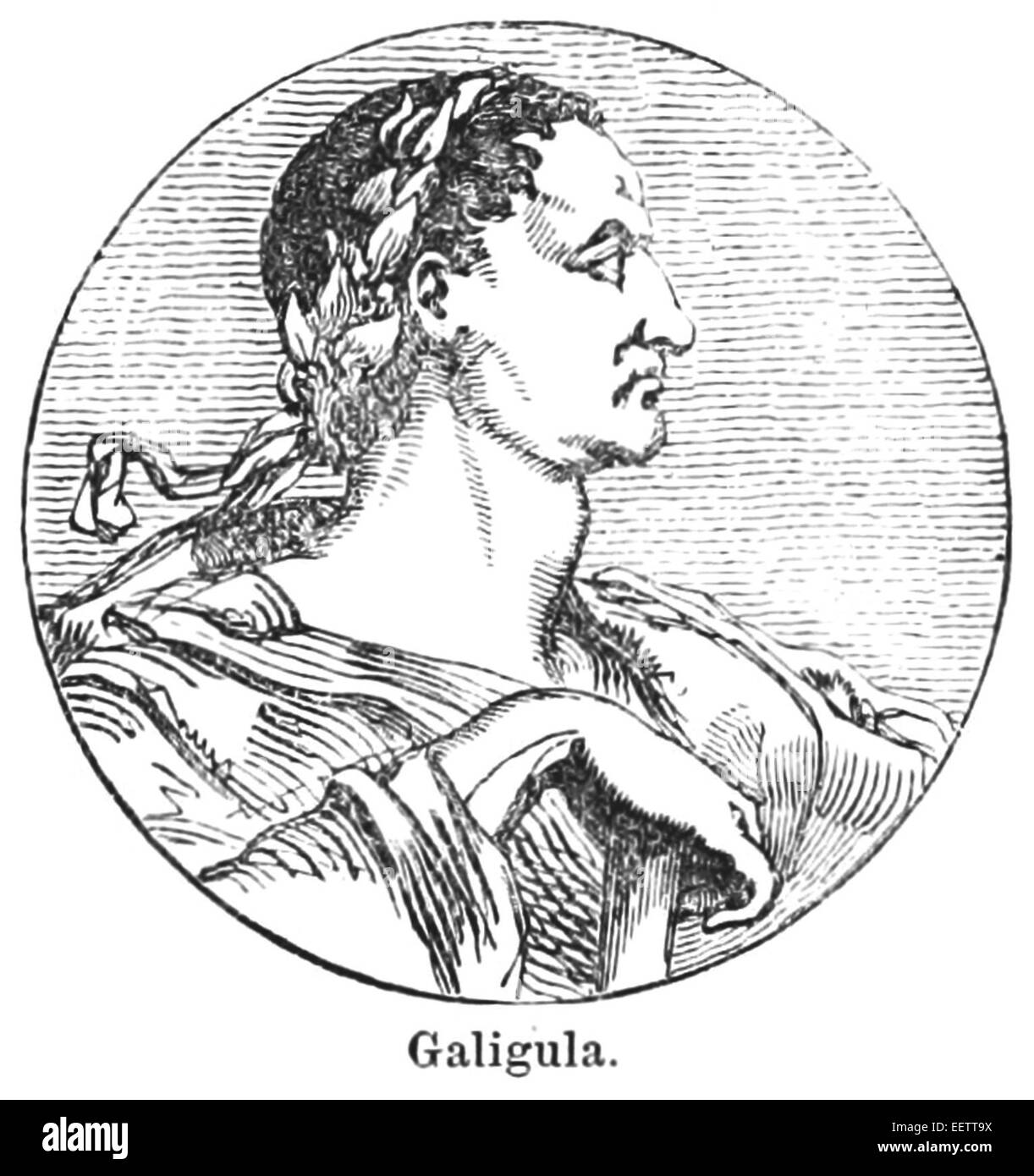 Page 91 from Church’s 1892 work, focusing on Caligula, the infamous ...