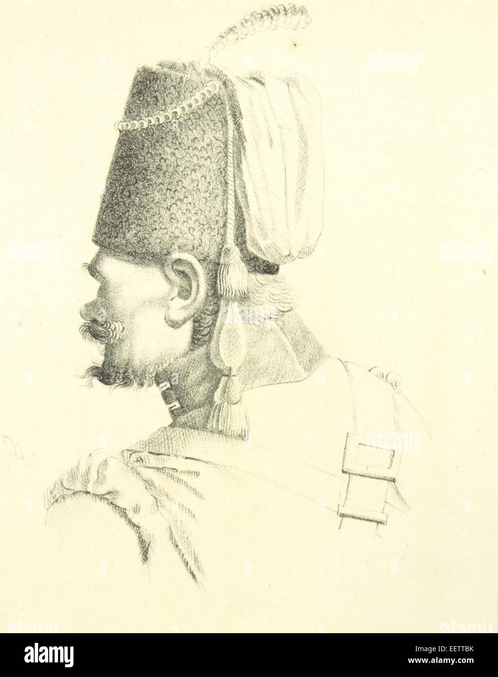 The 1820 portrait of Cossacks in full dress presents a detailed ...