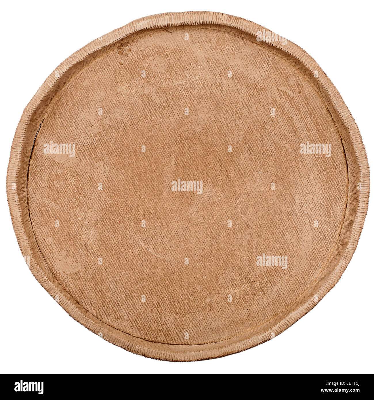 Cracked unfired clay plate isolated on white background Stock Photo - Alamy