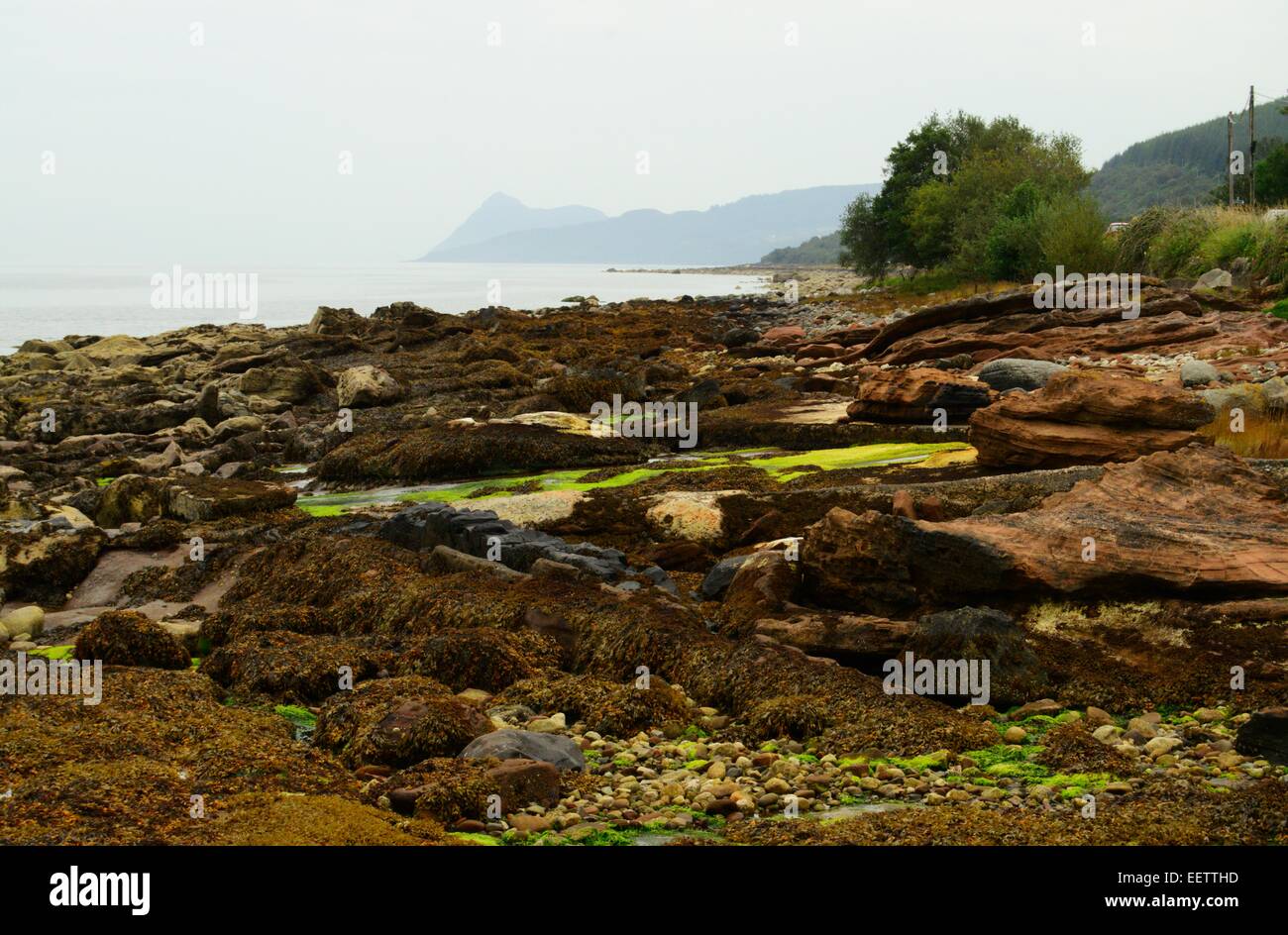 Shoreline at Corrie on the Isle of Arran, Scotland Stock Photo - Alamy