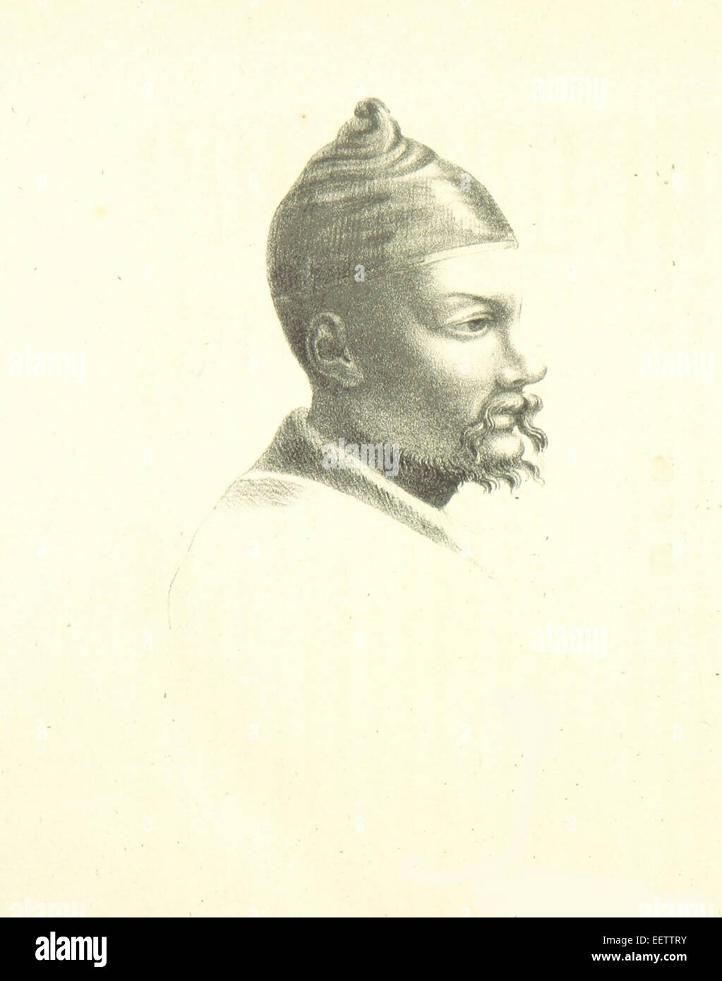 This 1820 illustration from *Cossacks Portraits* shows a Mongol figure ...