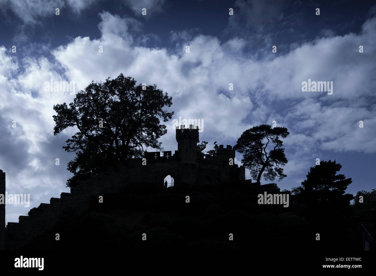 View from ramparts of Warwick Castle Stock Photo - Alamy