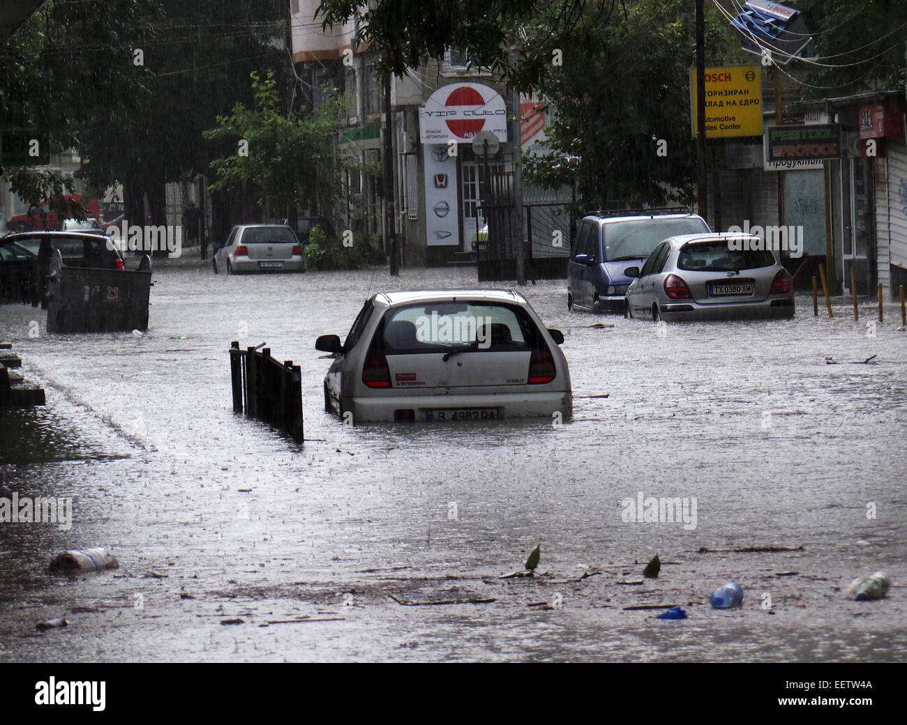 Heavy rain and storms hit the Black Sea town of Varna, some 450 kms ...