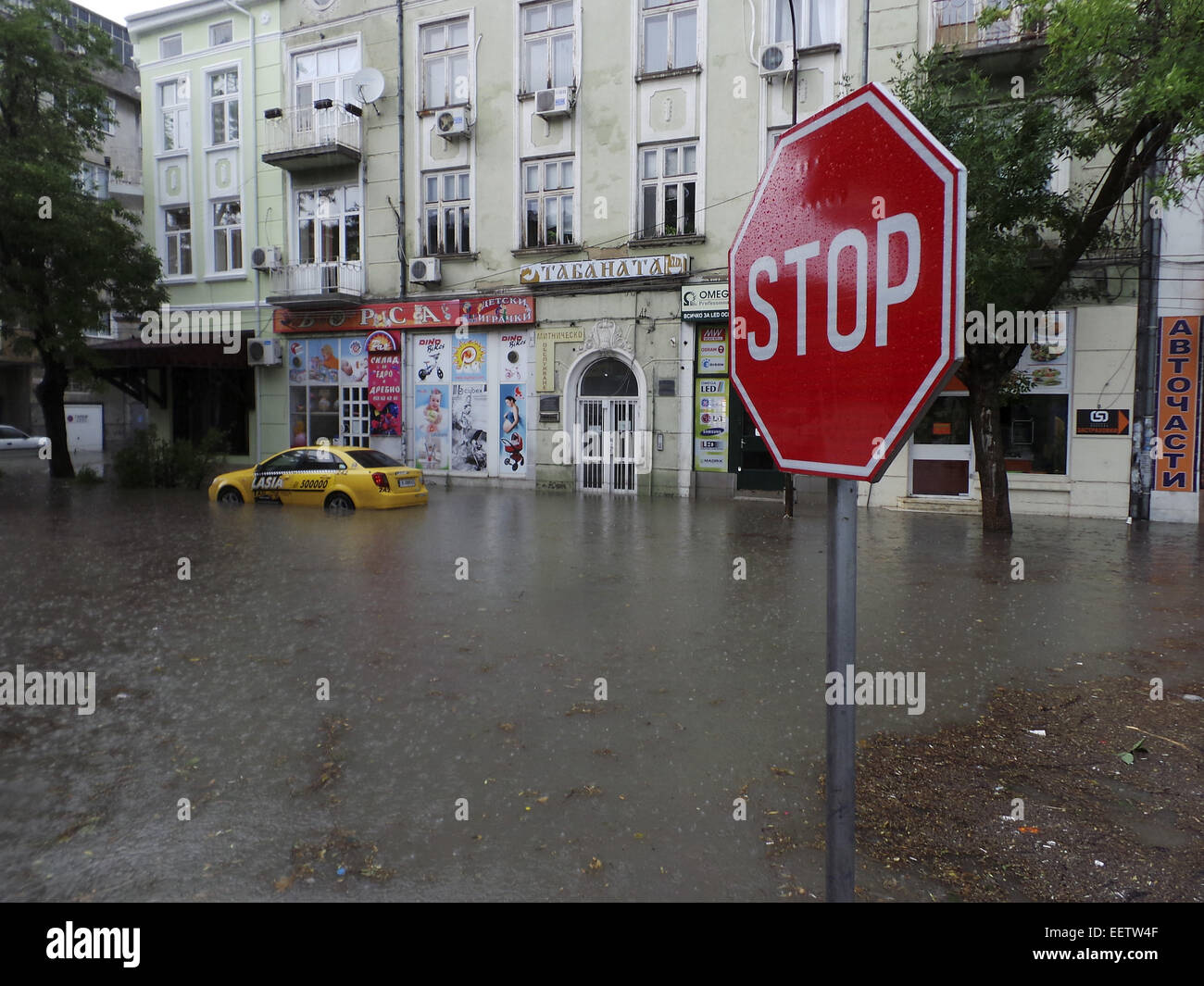 Heavy rain and storms hit the Black Sea town of Varna, some 450 kms ...