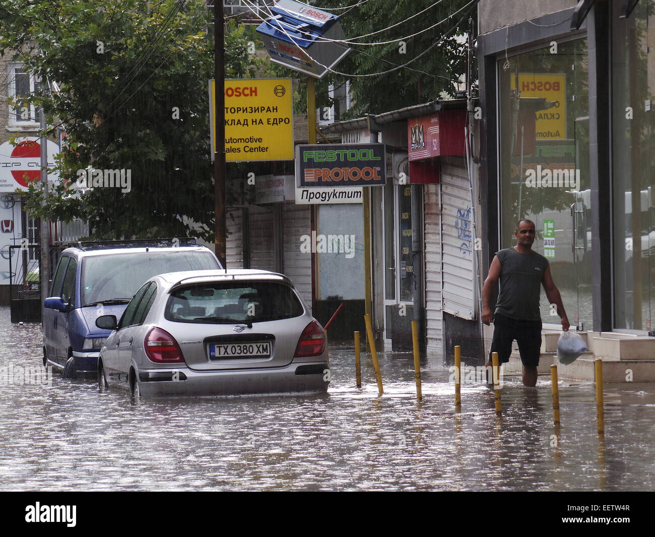 Heavy rain and storms hit the Black Sea town of Varna, some 450 kms ...