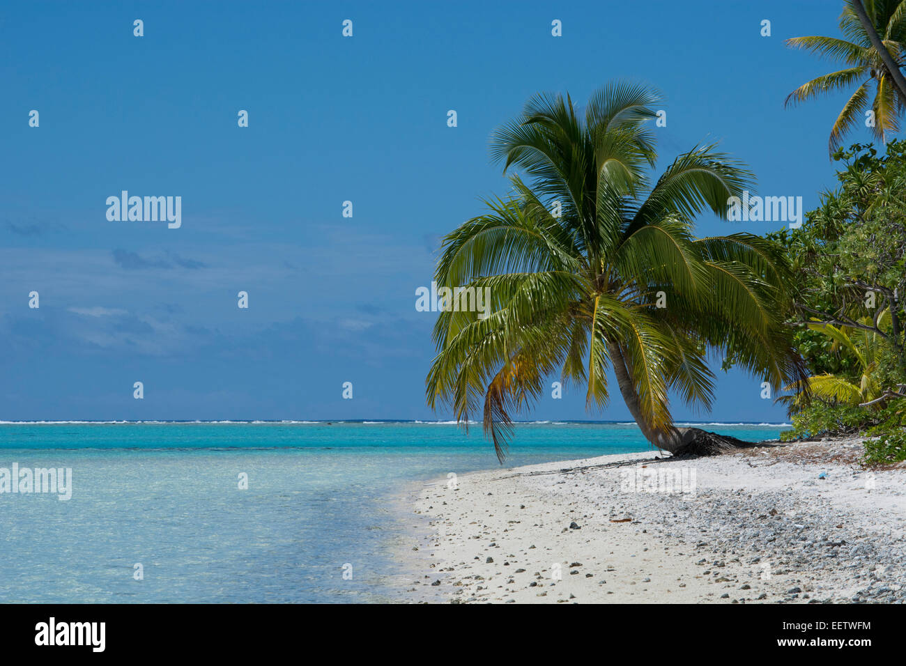 Cook Islands. Palmerston Island, a classic atoll, discovered by Captain ...