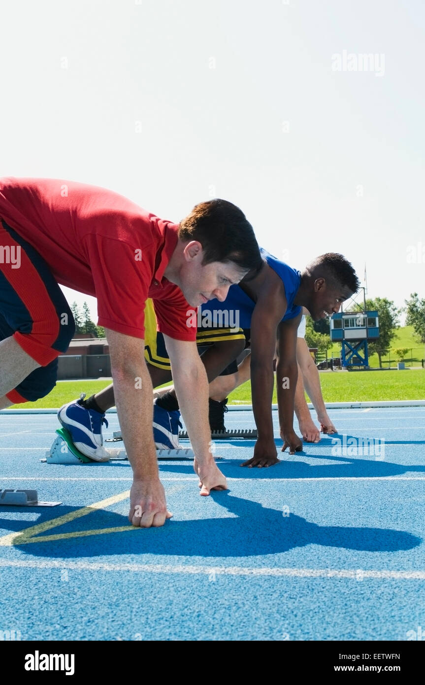 Male runners competing in track hi-res stock photography and images - Alamy