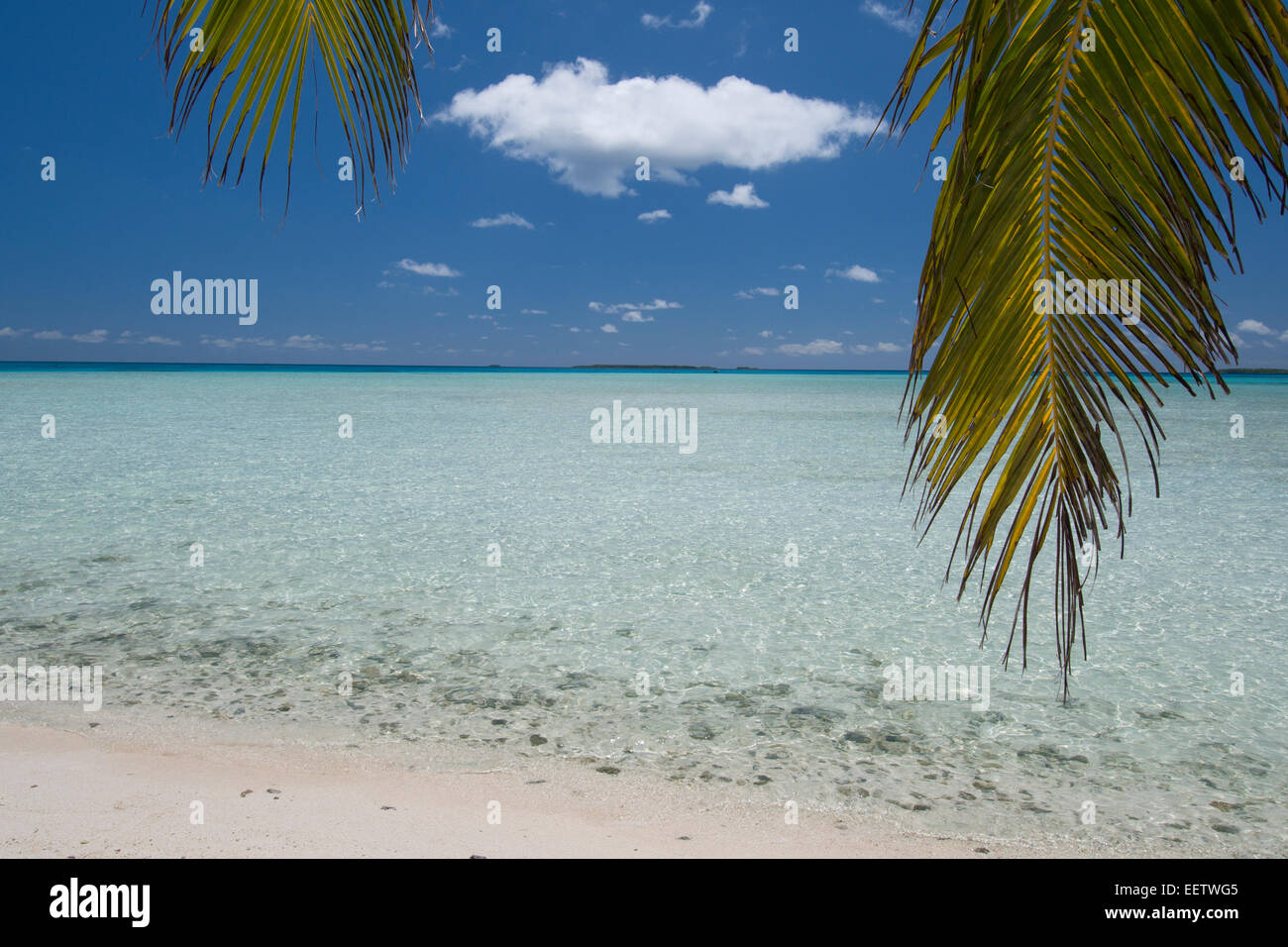 Cook Islands. Palmerston Island, a classic atoll, discovered by Captain ...