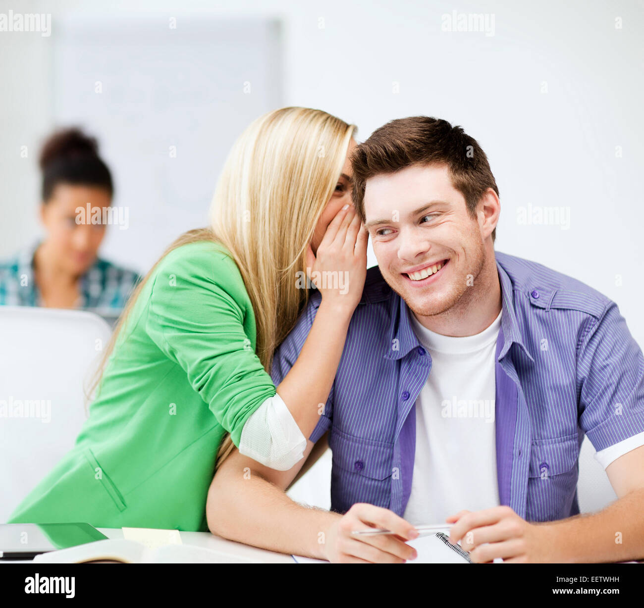 Gossip Students Teens Class High Resolution Stock Photography and ...