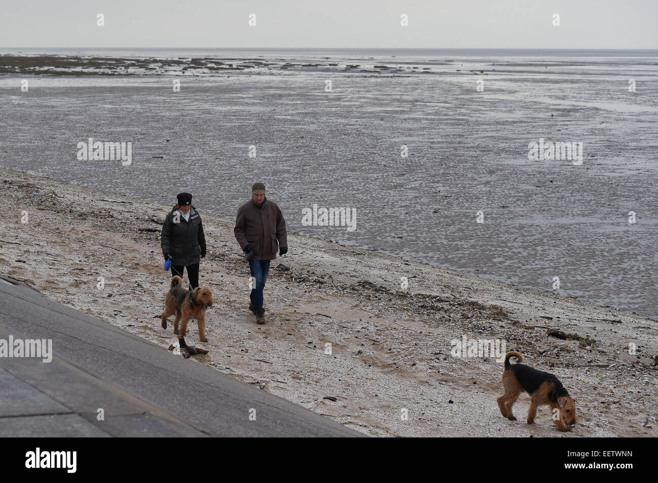 Southport Beach, Sefton, Merseyside, UK. 21st January, 2015. Southport ...