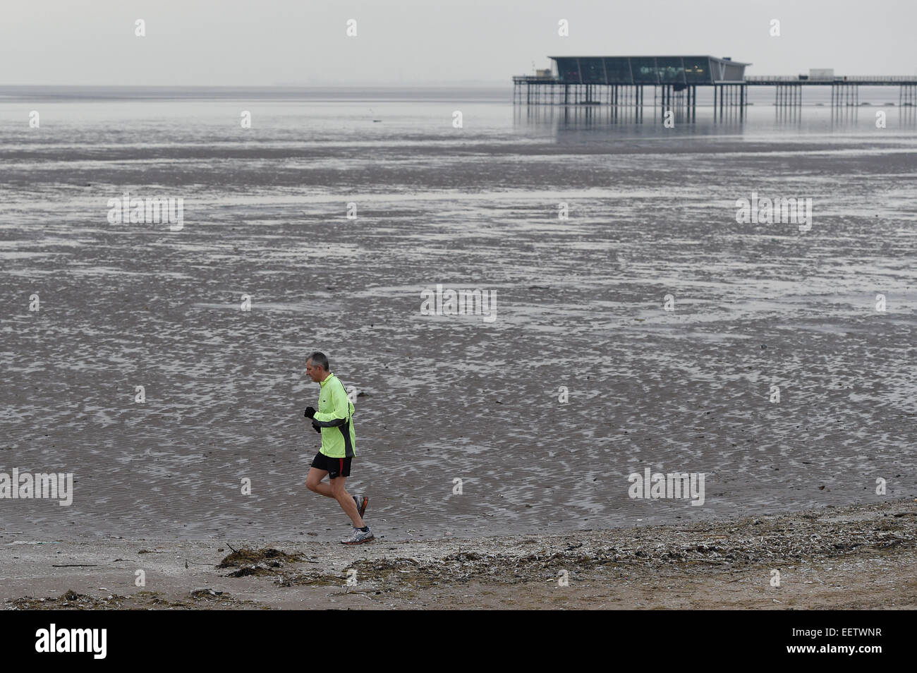 Southport Beach, Sefton, Merseyside, UK. 21st January, 2015. Southport ...