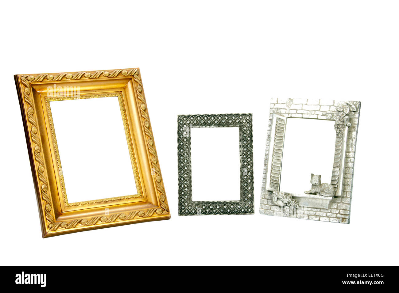 Golden ornament frame in Cut Out Stock Images & Pictures - Alamy