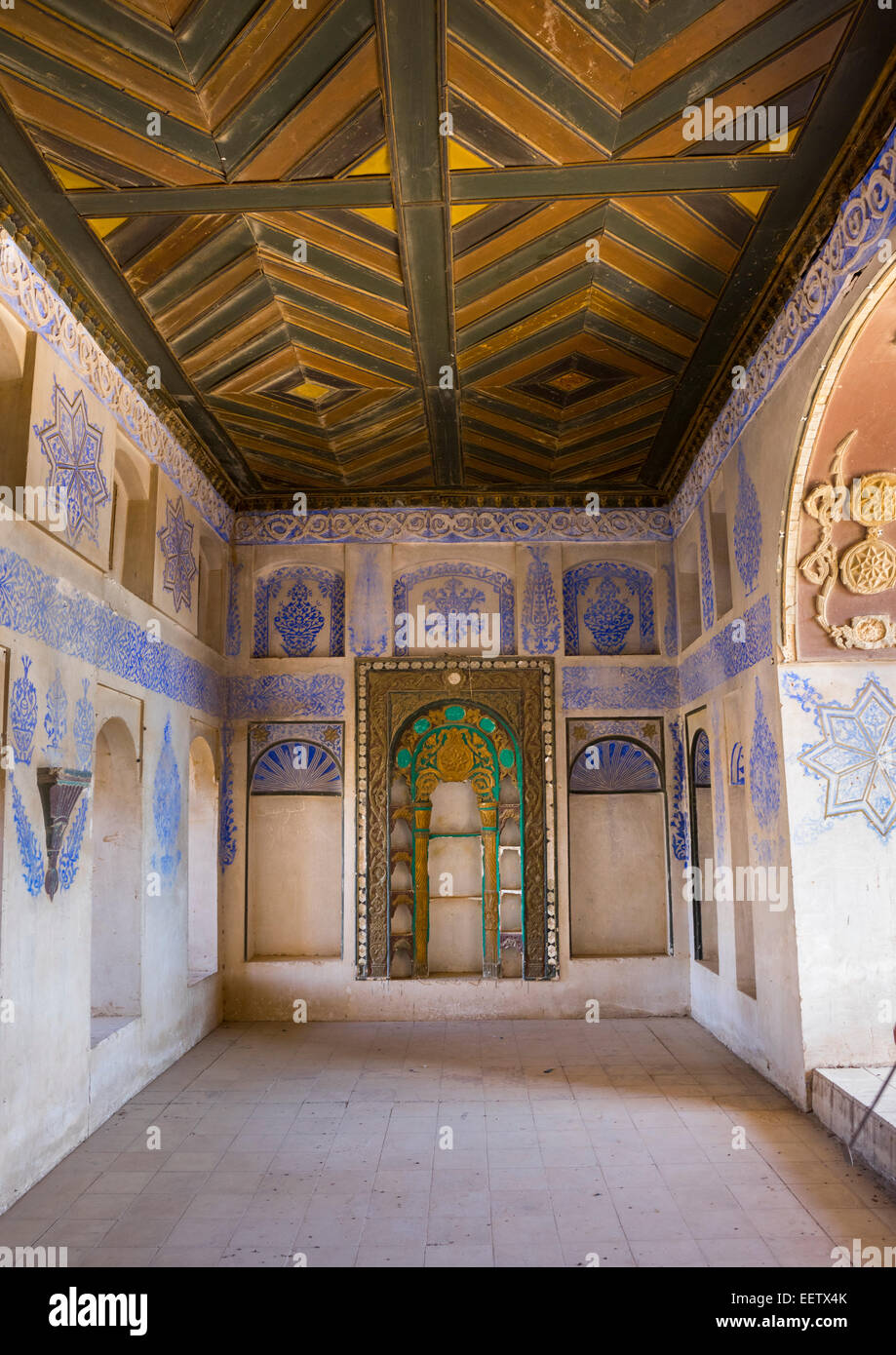 Ottoman Painted Ornamentation And Wood Ceiling In A Divan Inside The ...