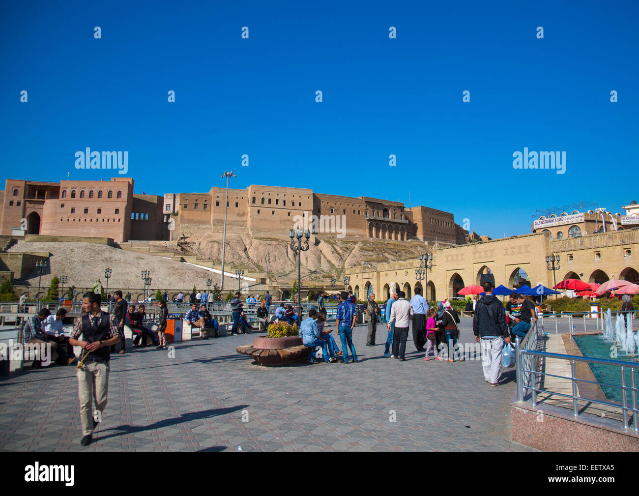 Qaysari Bazaar And The Citadel, Erbil, Kurdistan, Iraq Stock Photo - Alamy