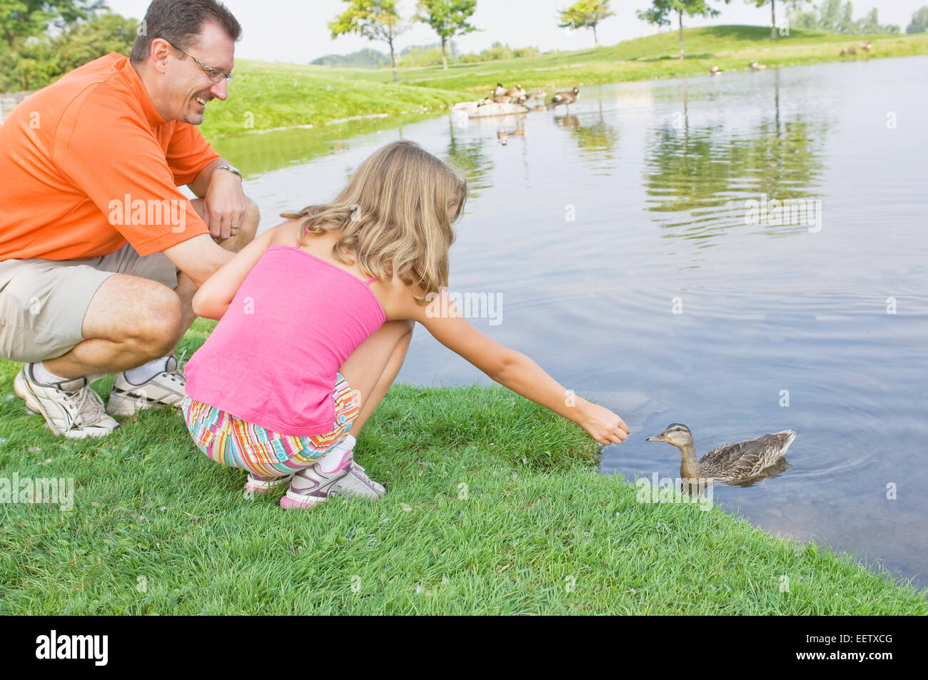 Families feeding birds lake hi-res stock photography and images - Alamy