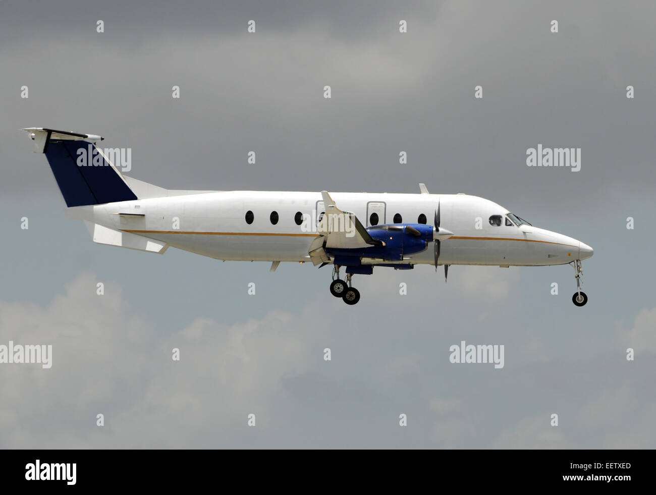 Turboprop airplane for regional flight side view Stock Photo - Alamy
