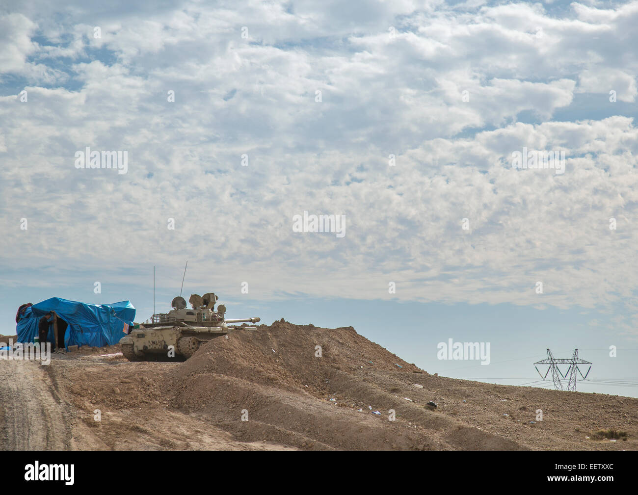 Kurdish Tank On The Frontline, Kirkuk, Kurdistan, Iraq Stock Photo - Alamy