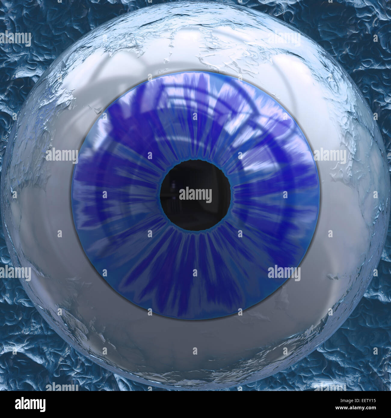 Closeup view of blue colored eyeball Stock Photo - Alamy