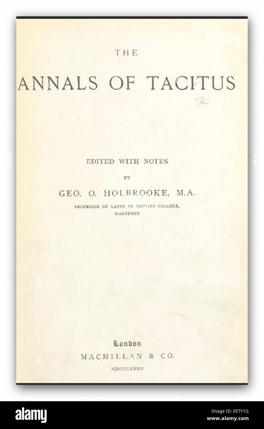 Tacitus annals hi-res stock photography and images - Alamy