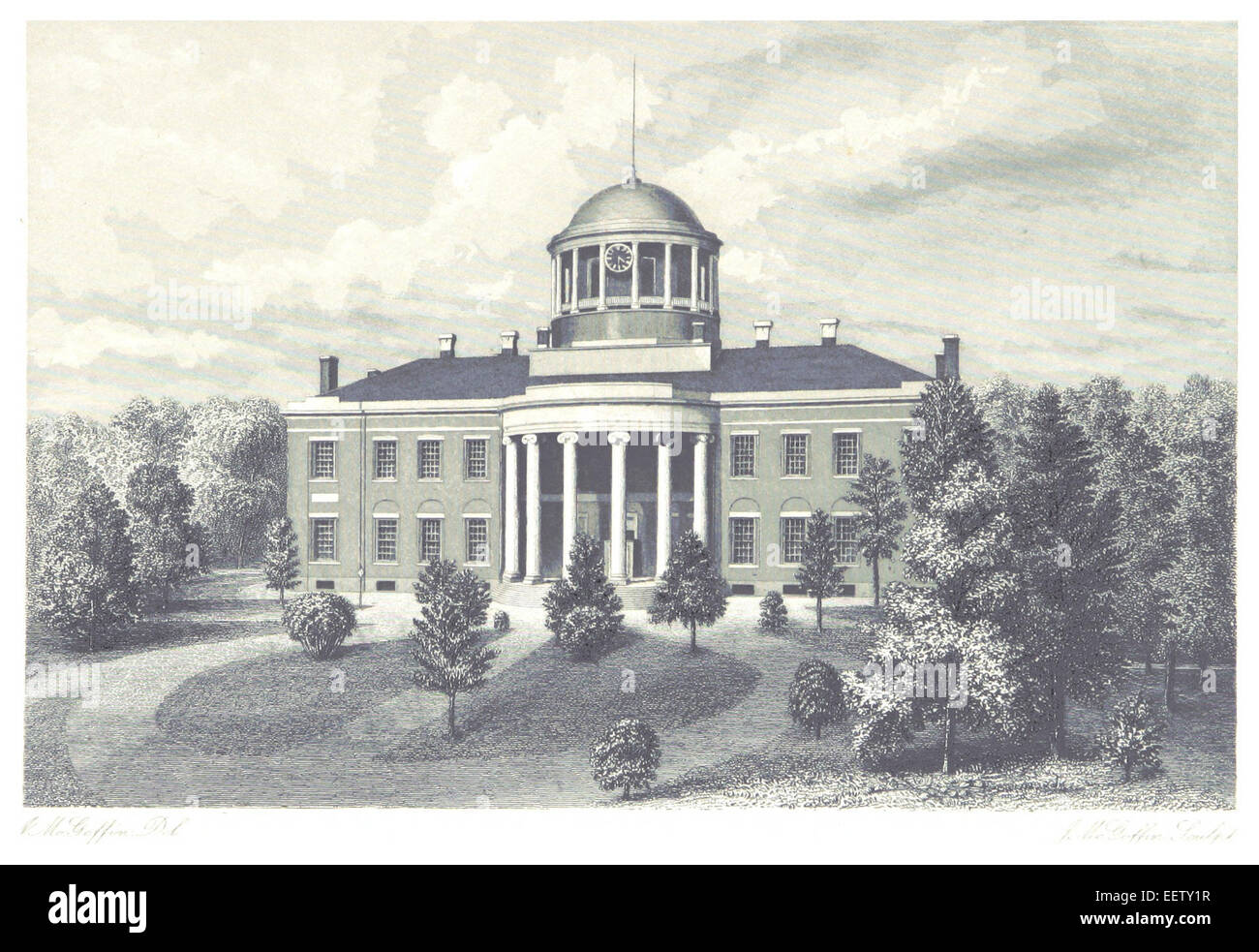 This 1876 illustration by Lossing depicts the State House in Harrisburg ...